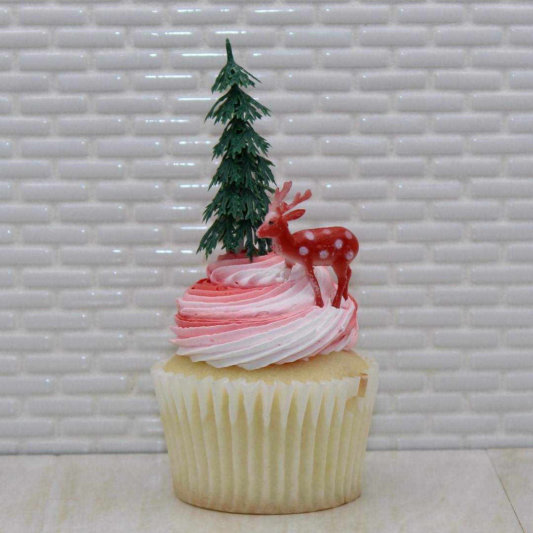 3" Pine Tree Toppers (qty 12) Pine Tree Decorations, Pine Tree Cupcake ...