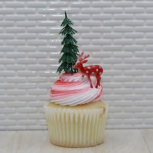 3" Pine Tree Toppers (qty 12) Pine Tree Decorations, Pine Tree Cupcake ...