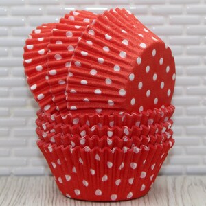 Red Cupcake Liners (qty 45) Red Cupcake Papers, Red Baking Cups, Red ...