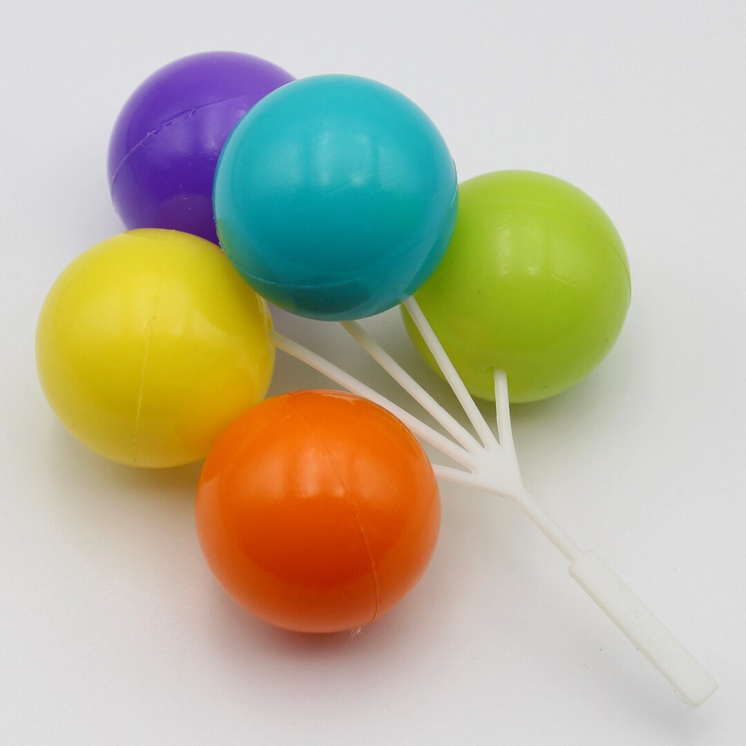 Large Colored Balloon Picks (qty 3 Clusters) Balloon Picks Cake Toppers ...