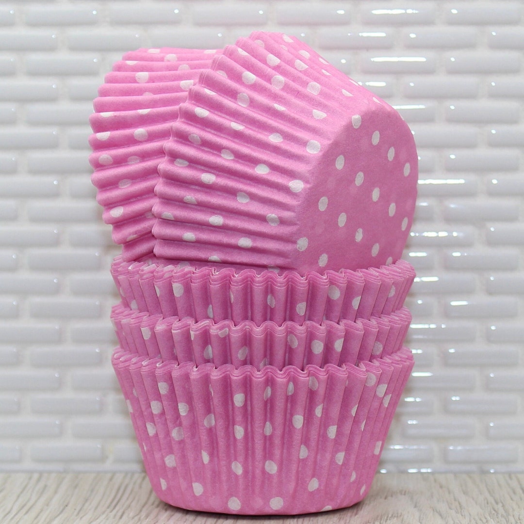Pink Polka Dot Heavy Duty Cupcake Liners (qty 32) Pink Polka Dot Baking ...