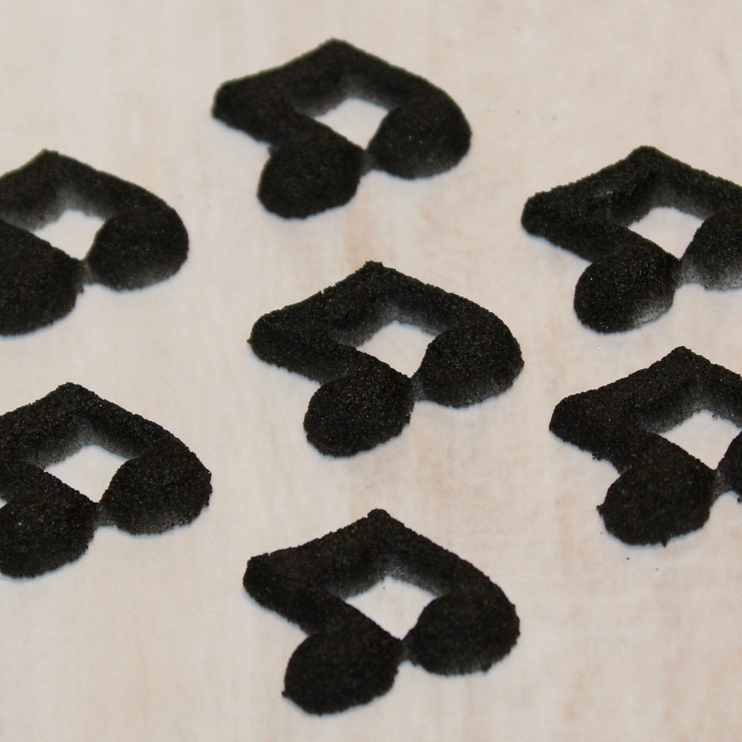 Music Notes Dec-ons (qty12) Edible Music Notes, Sugar Music Notes ...