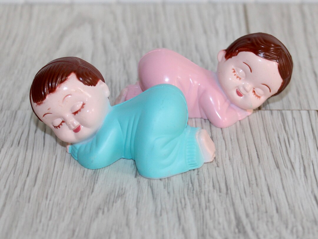 Sleeping Baby Cake Toppers qty 2 Baby Cake Toppers Gender - Etsy
