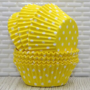 Yellow Cupcake Liners (qty 45) Yellow Baking Cups, Yellow Cupcake ...