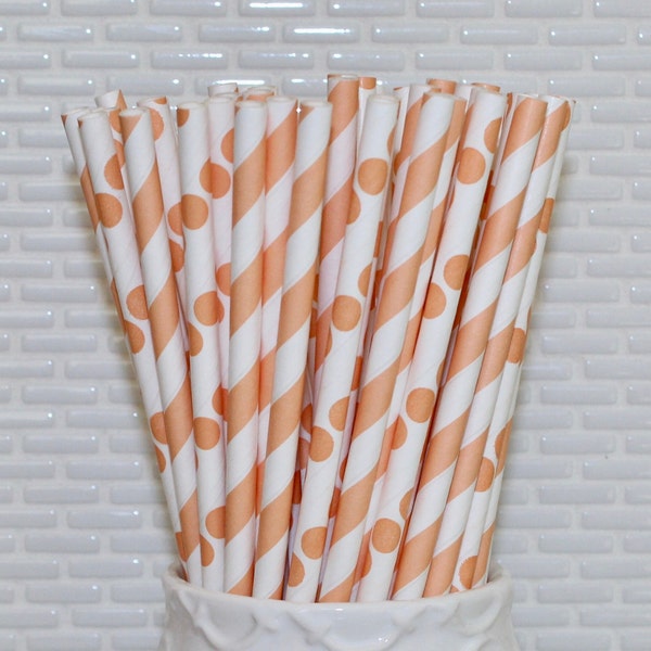 Orange Paper Straws - Etsy