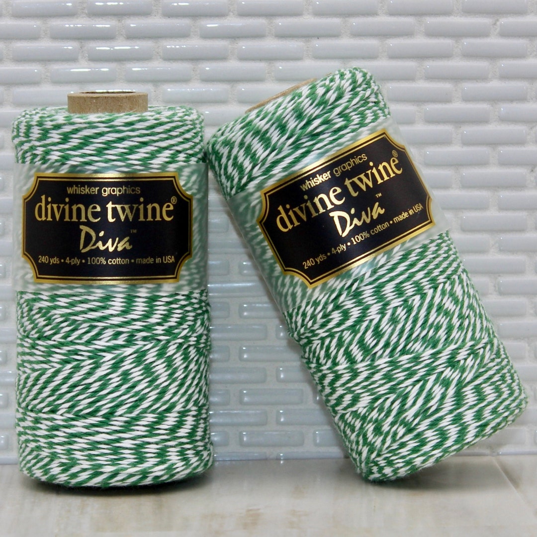 Green Stripe Diva Bakery Twine (1 Roll) Green Bakery Twine, Green ...
