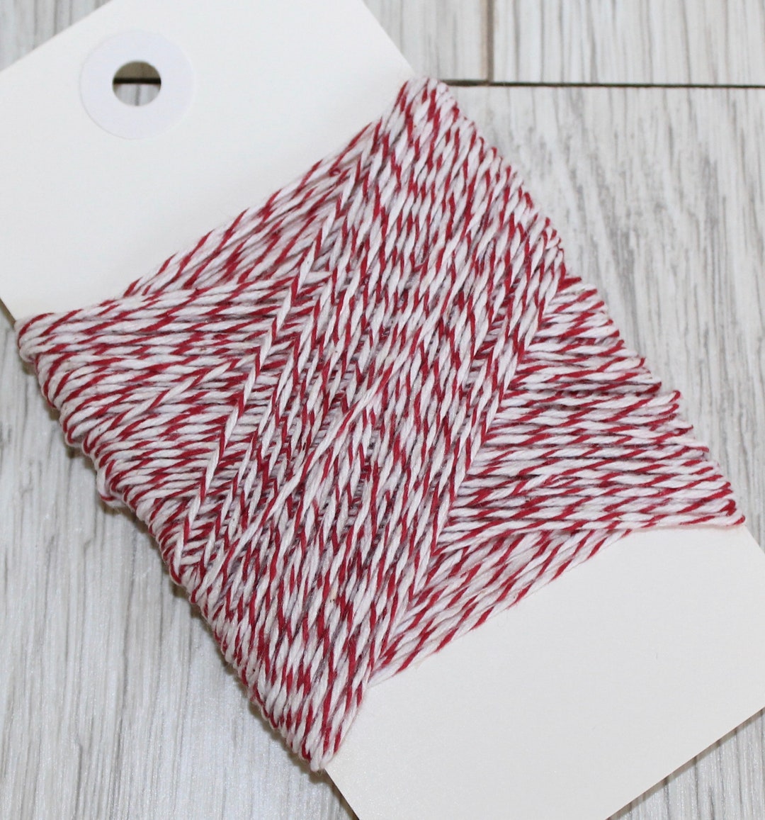 Red and White Bakery Twine (25 Yds) Red & White Bakery Twine, Red and ...