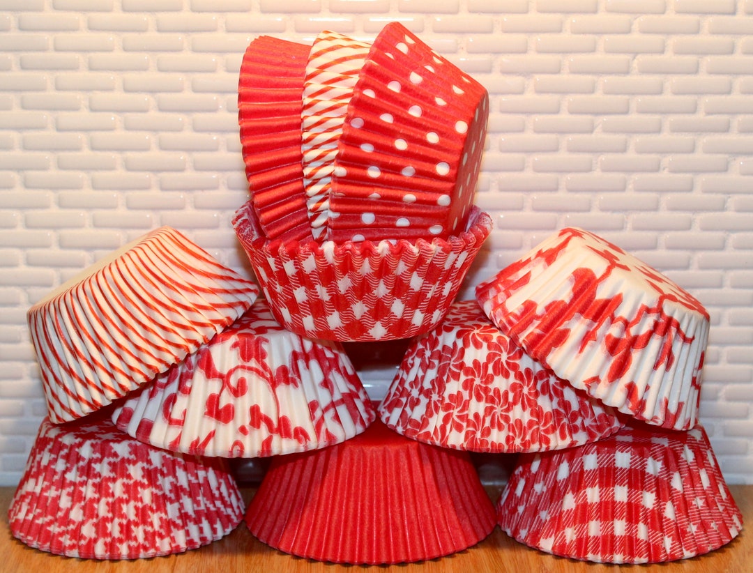Red Party Pak Cupcake Liners (qty 80) Red Cupcake Liners, Red Baking ...