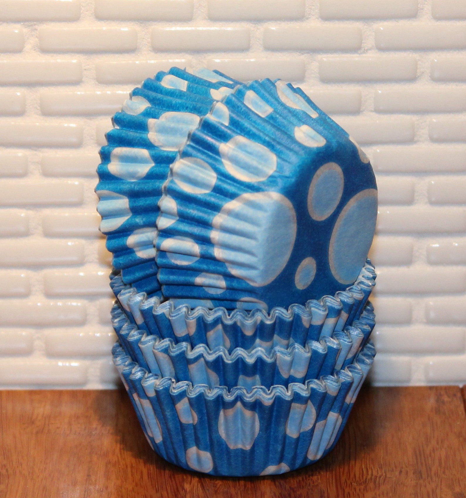 Mini Blue Dot Heavy Duty Cupcake Liners Qty 50 Mini Blue Dot | Etsy