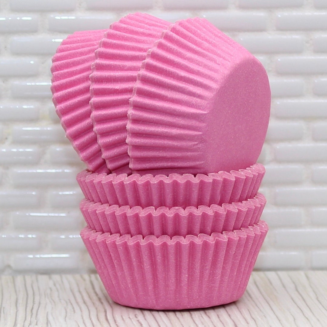 Mini Pink Heavy Duty Cupcake Liners (50) Mini Pink Cupcake Liners, Mini ...