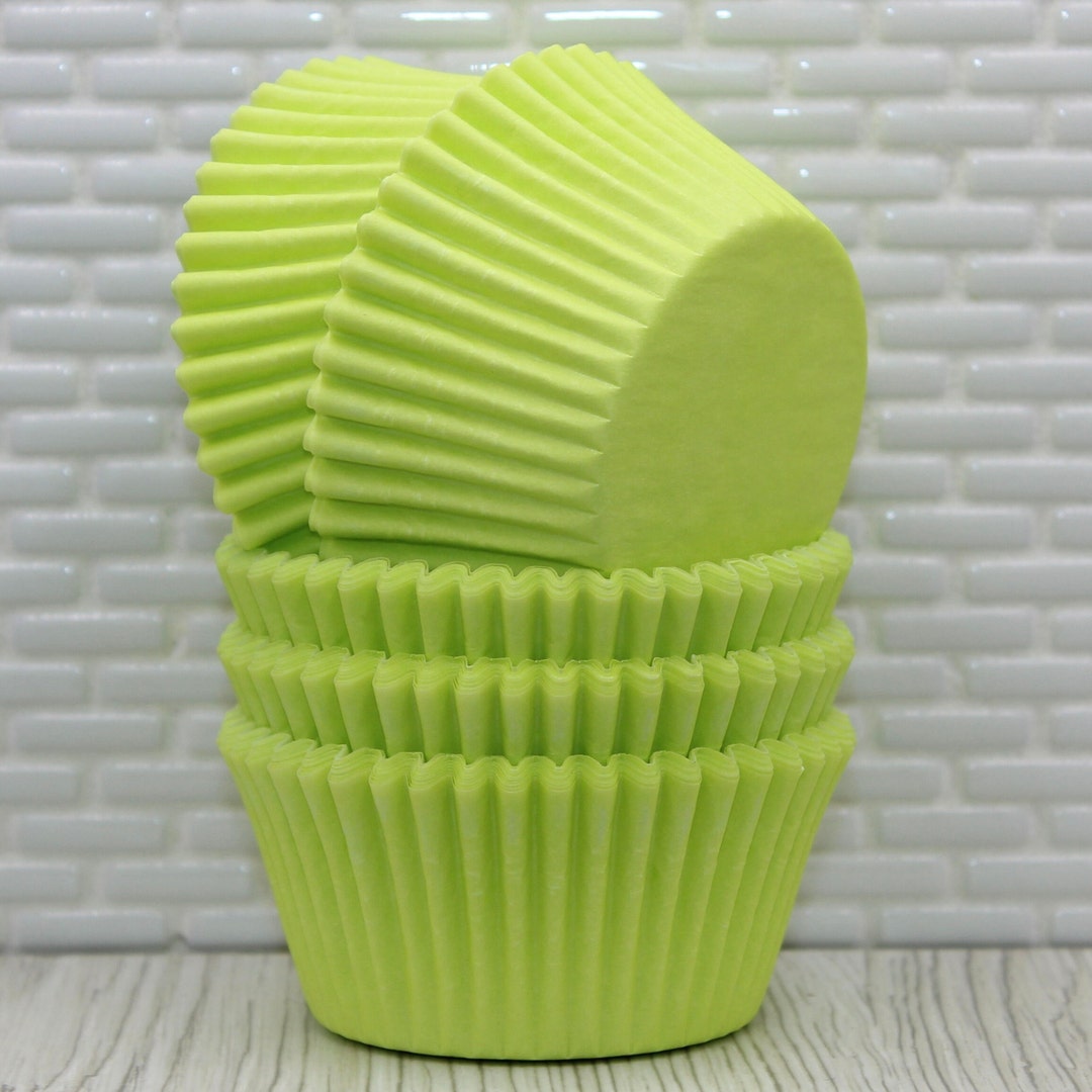 Lime Green Heavy Duty Cupcake Liners (qty38) Lime Green Baking Cups ...