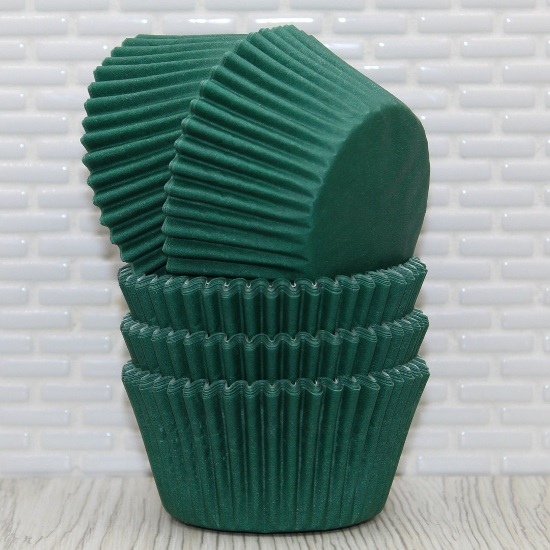 Forest Green Heavy Duty Cupcake Liners (qty 32) Green Baking Cups ...