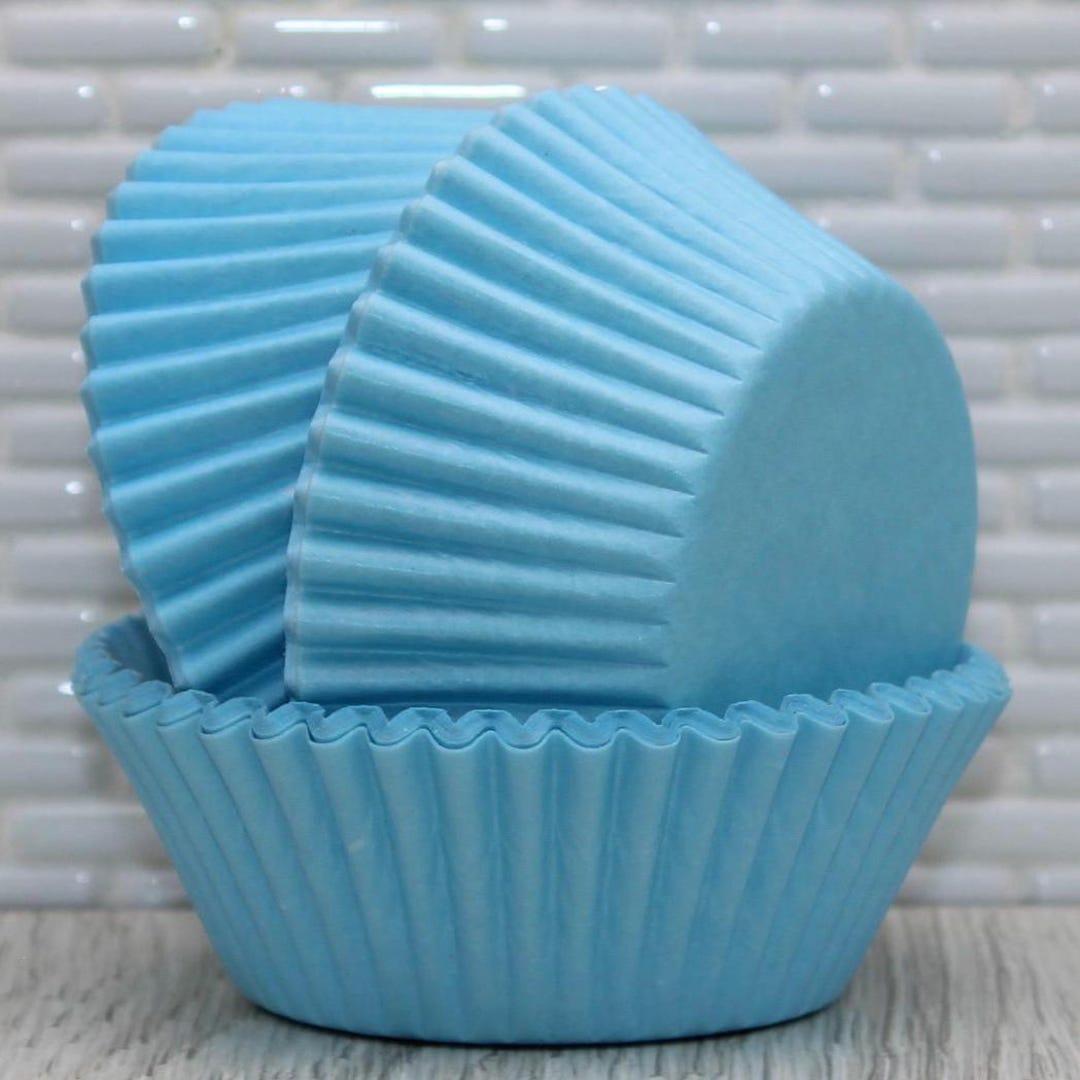 Pastel Blue Cupcake Liners (69) Light Blue Baking Cups - Etsy