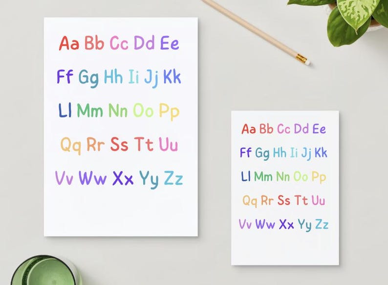 EDITABLE Alphabet Learning Sheet - Etsy
