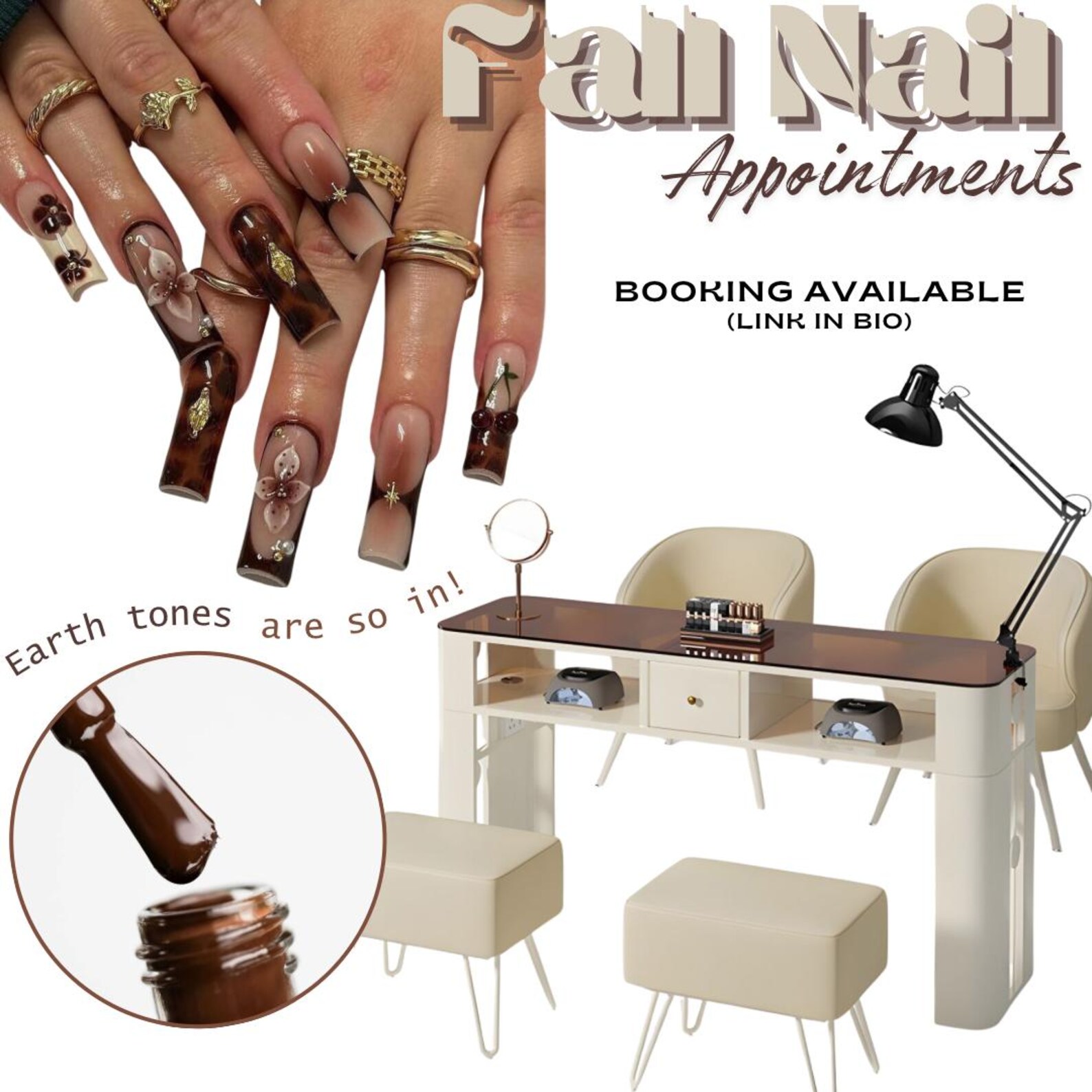 Fall Nail Flyer | Editable Template - Etsy