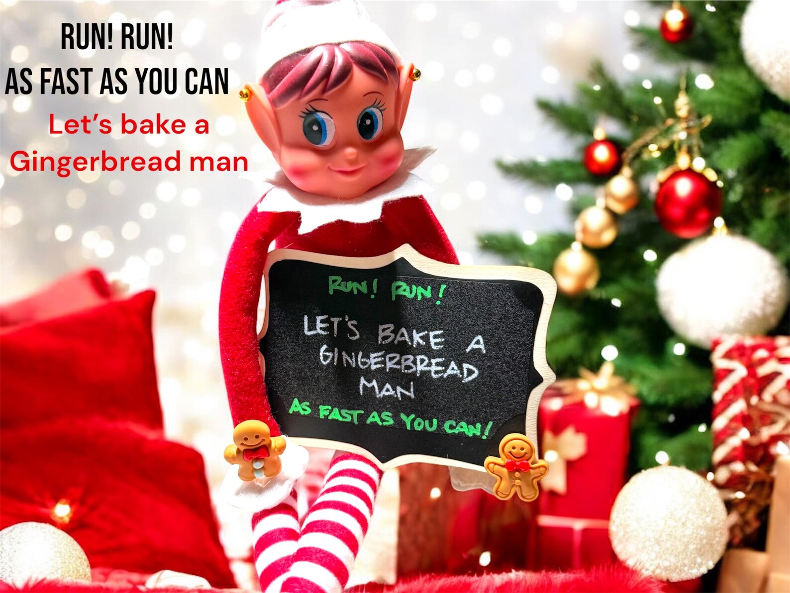 Elf Visit. Elf Prop. Elf Sized Gingerbread Man. Miniature Elf Cookies ...