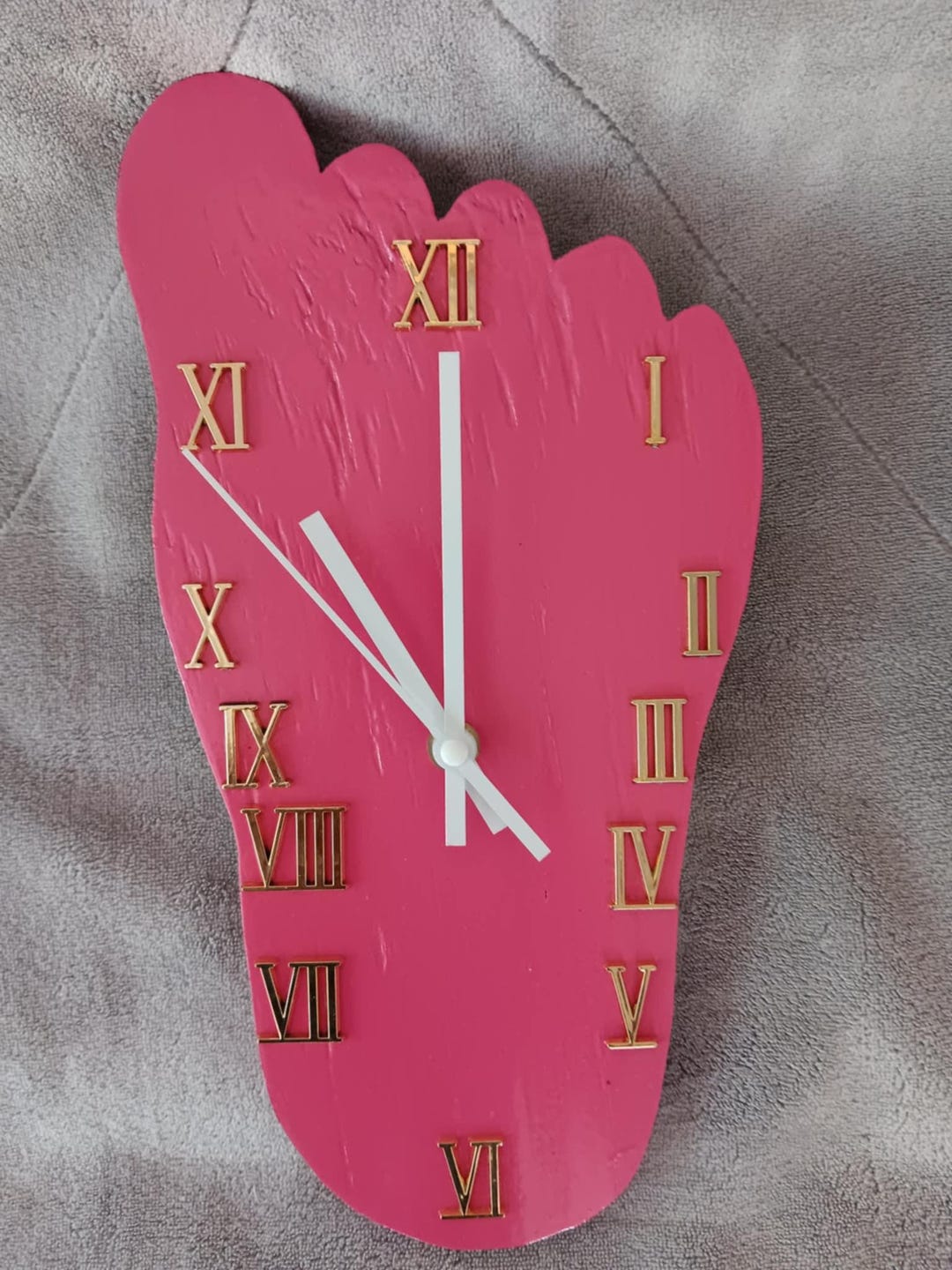 Bigfoot Hot Pink Footprint Wall Clock - Etsy