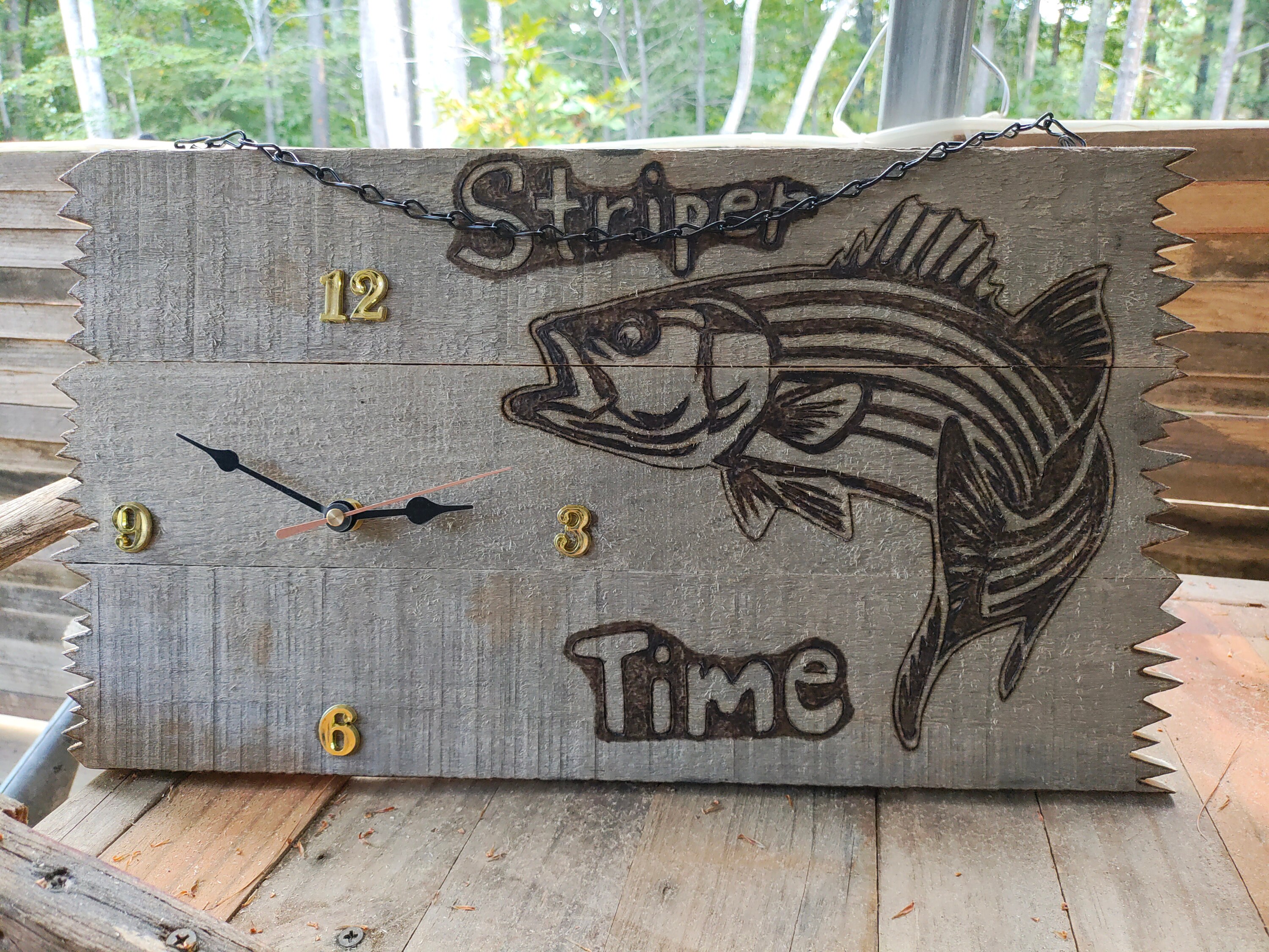Striper Time Bass Clock - Etsy
