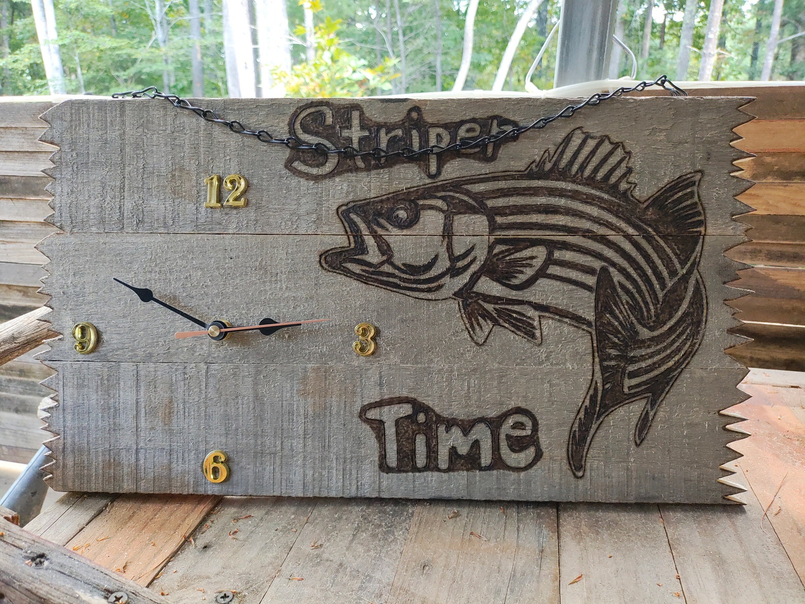 Striper Time Bass Clock - Etsy