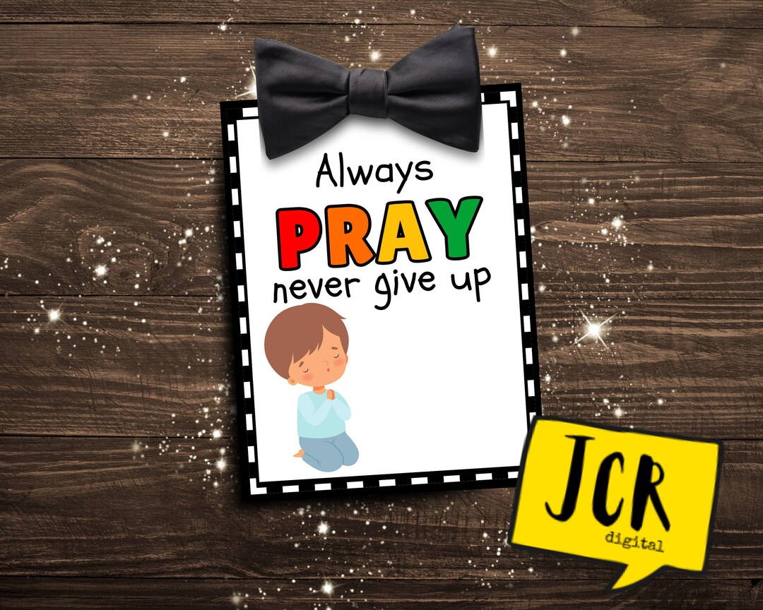 Always PRAY Never Give Up- Church Handout- VBS Favor- Religious Tag - Etsy