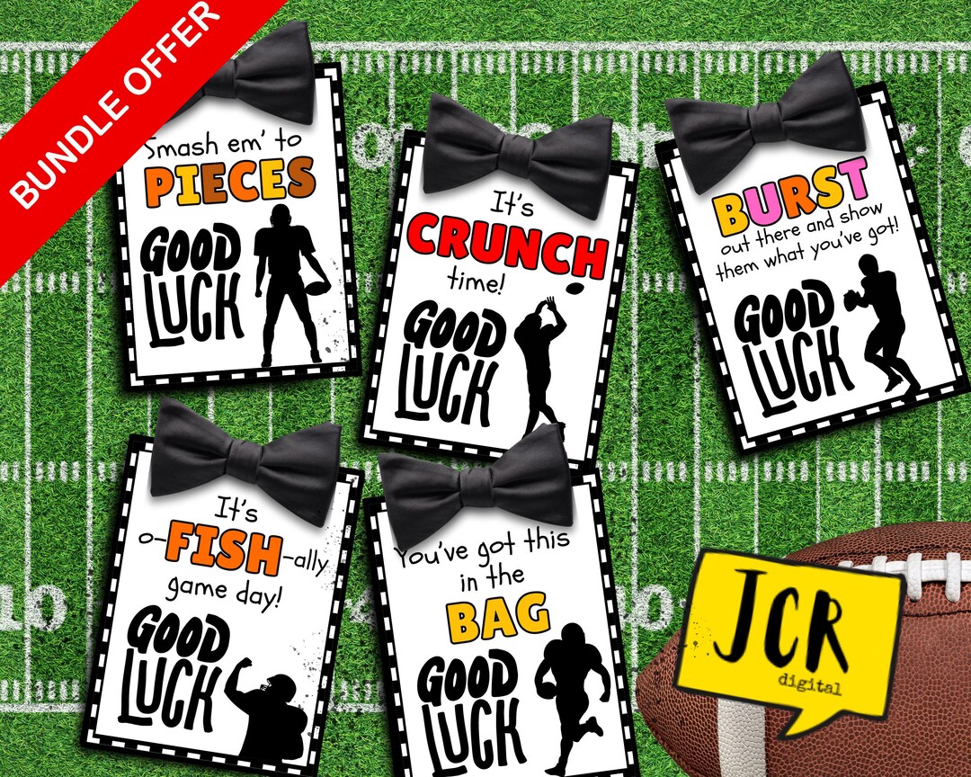 Football Game Day Tag Bundle: Motivational Team Favors (PDF) - Etsy