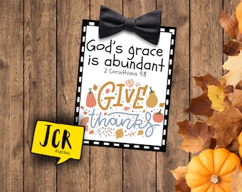 Thanksgiving Bible Verse Gift Tags Printable Thanksgiving Tags ...