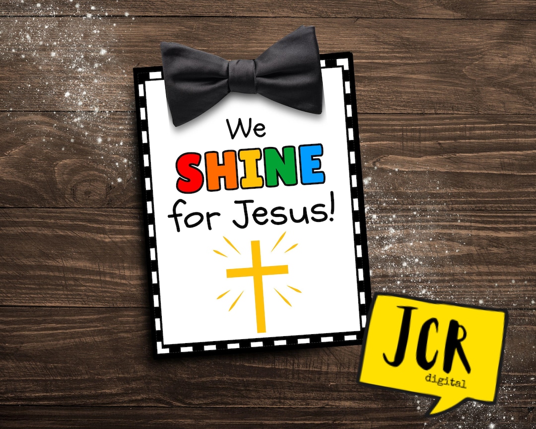 We SHINE for Jesus- Church Handout- VBS Favor- Religious Tag - Etsy