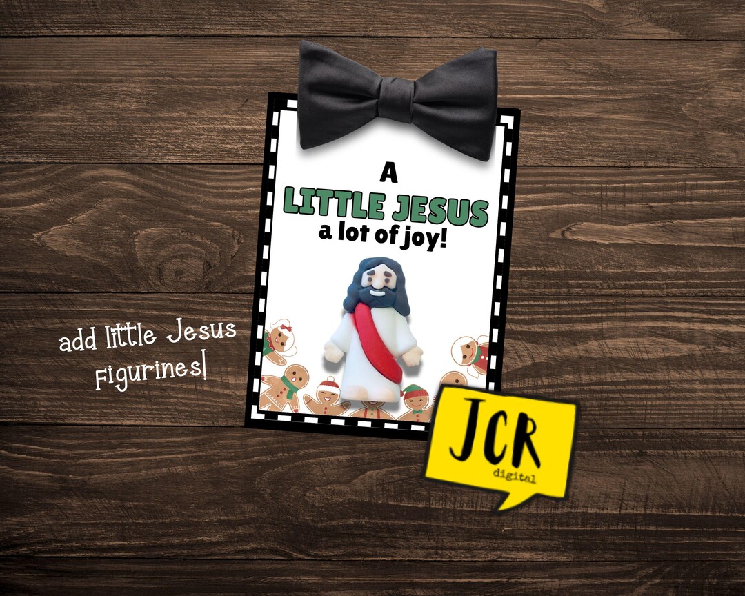 A LITTLE JESUS a Lot of JOY- Church Handout- Religious Tag- Christian ...