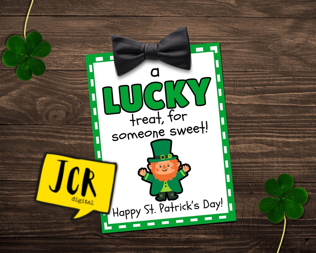 St Patricks Day Favors- Lucky Treat for Someone Sweet- Leprechaun Tag ...