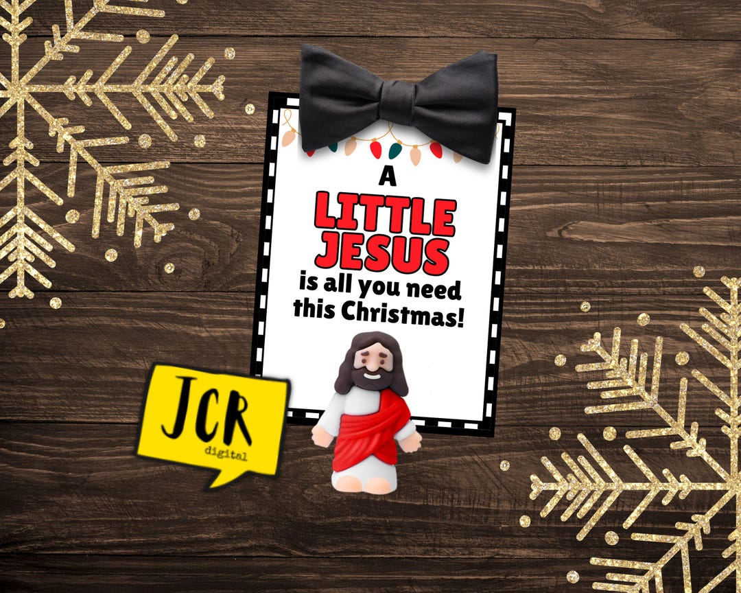 A LITTLE JESUS for Christmas- Church Handout- Religious Tag- Christian ...