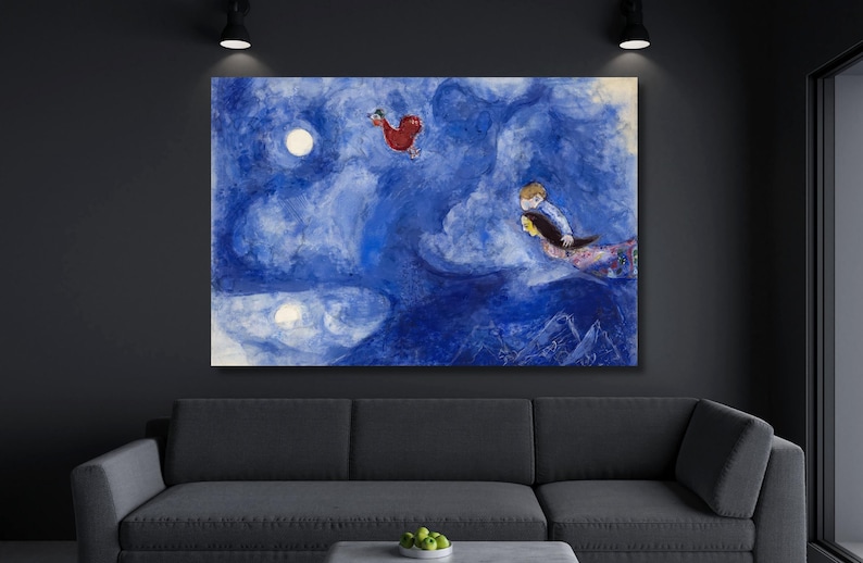 Marc Chagall Aleko and Zemphira Canvas Poster Art, Exhibition Poster ...