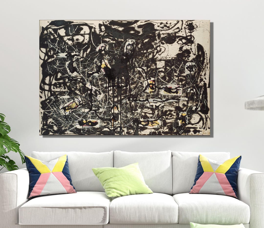 Jackson Pollock Art Jackson Pollock Wall Art Jackson Pollock Canvas ...