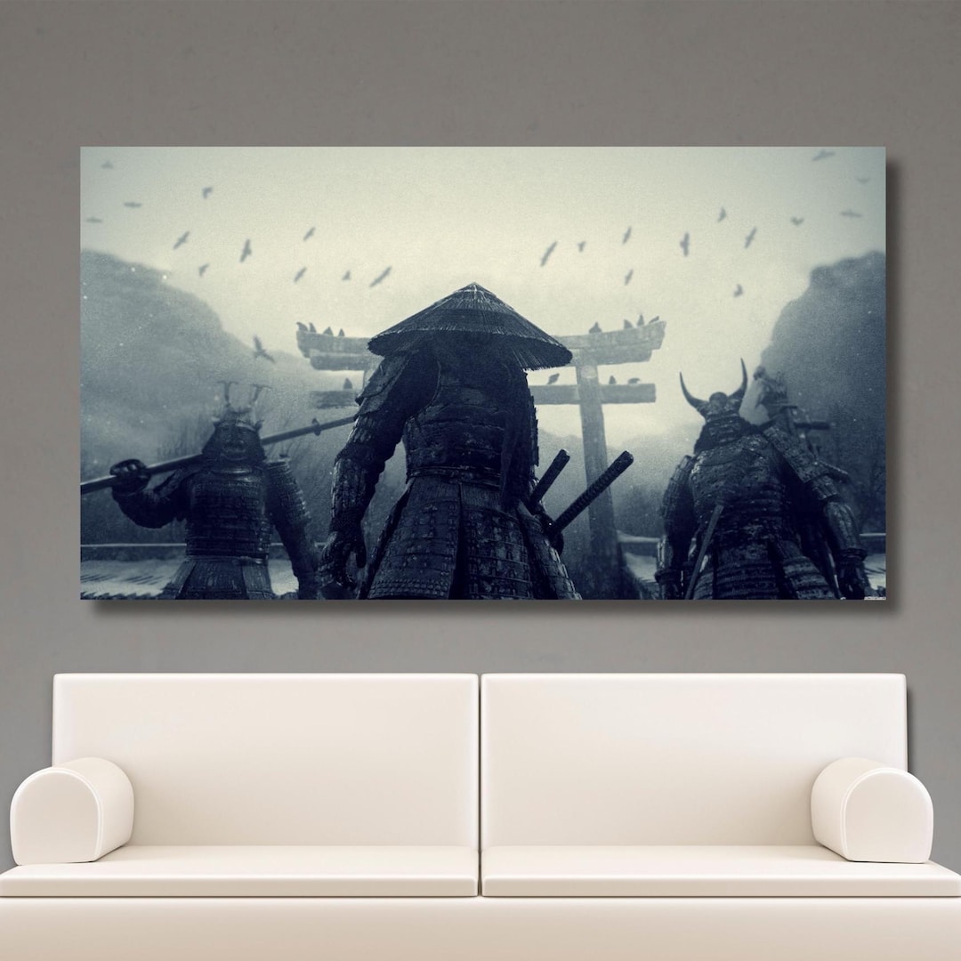 Samurai Canvas Painting,samurai Mans Canvas Print ,samurai Poster,wall ...