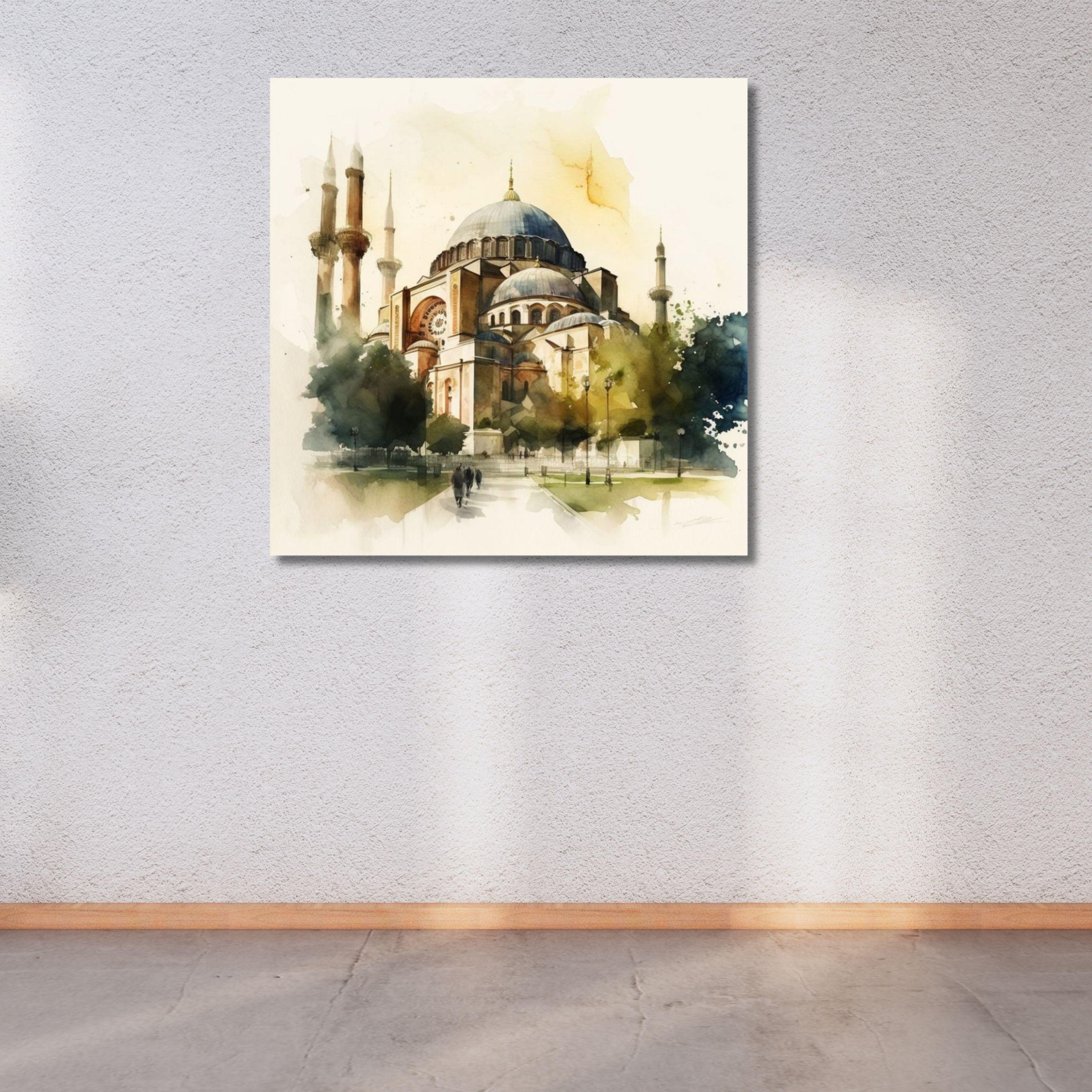 Mosque Poster, Mosque Wall Art, Mosque Painting Art, Islamic Wall Art ...
