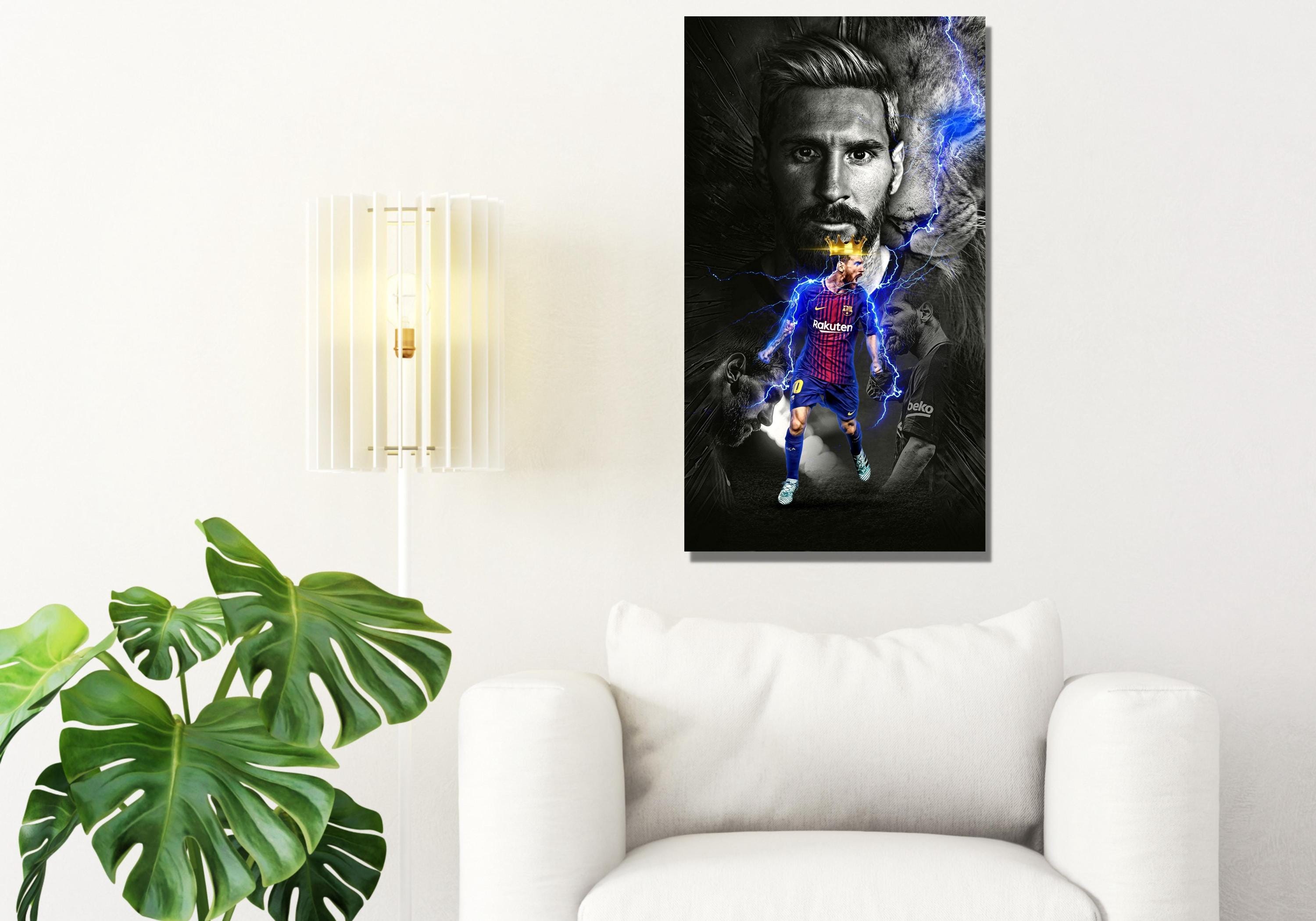 Lionel Messi Print, Lionel Messi,goat Lionel Messi Canvas,barcelona ...