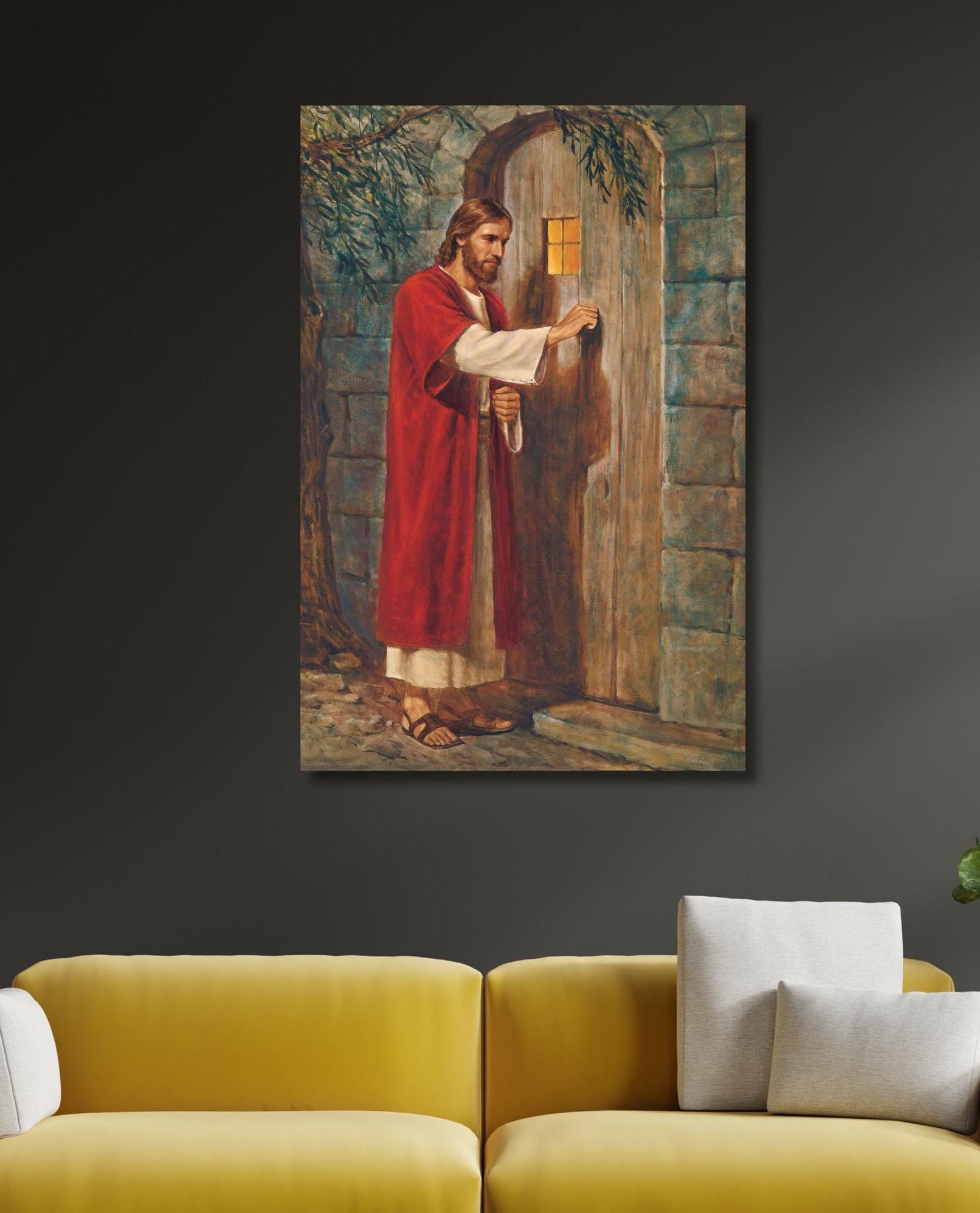 Jesus Canvas Wall Art Print, Jesus at the Door Canvas,holy Jesus Christ ...