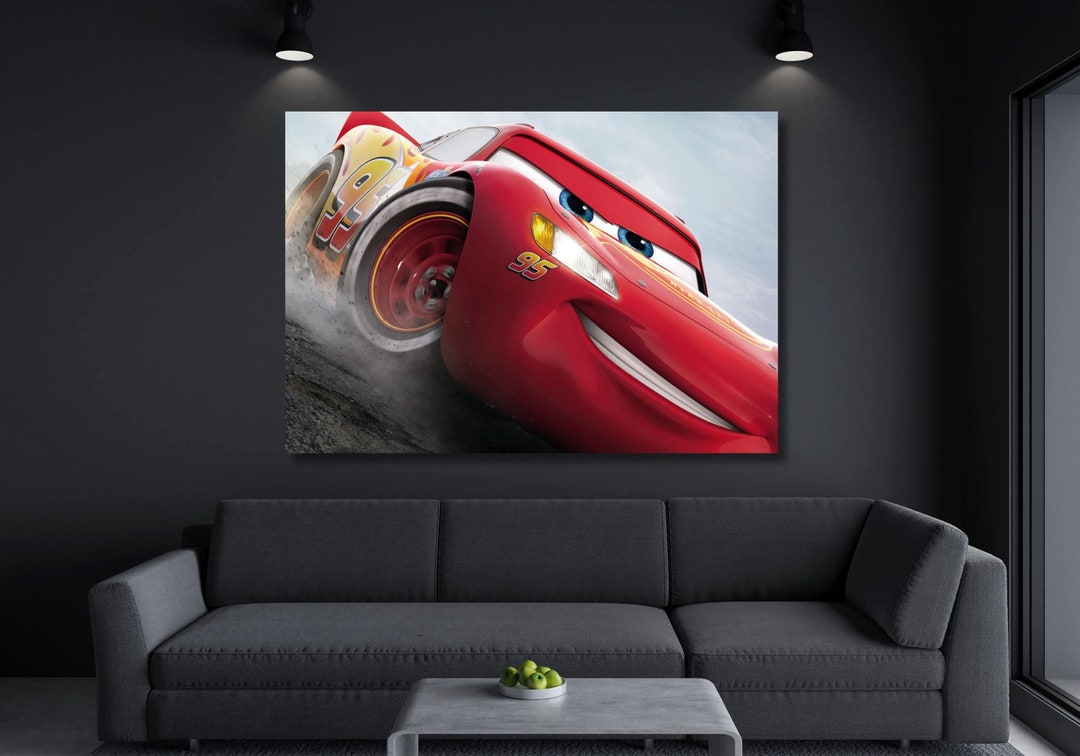 Cars Movie Wall Art, Cars Movie, Car Canvas, Cars Painting, Cars Race ...