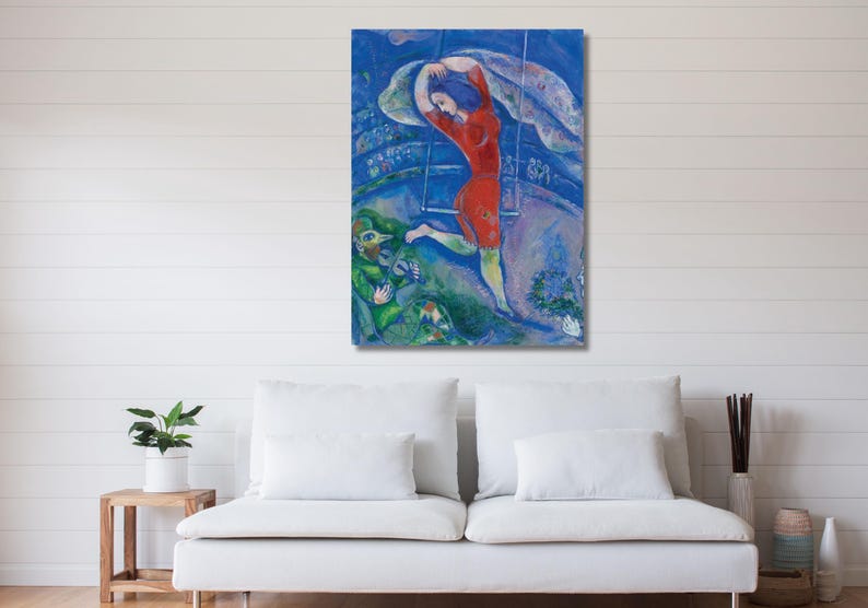 Marc CHAGALL the Acrobat or the Trapeze Canvas Art,chagall La Mariee ...
