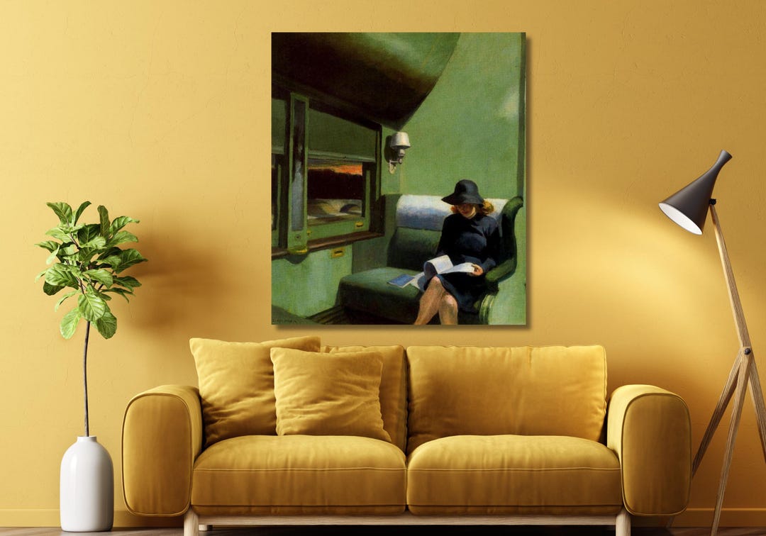 Edward Hopper Compartment Car Canvas,edward Hopper Print,edward Hopper ...