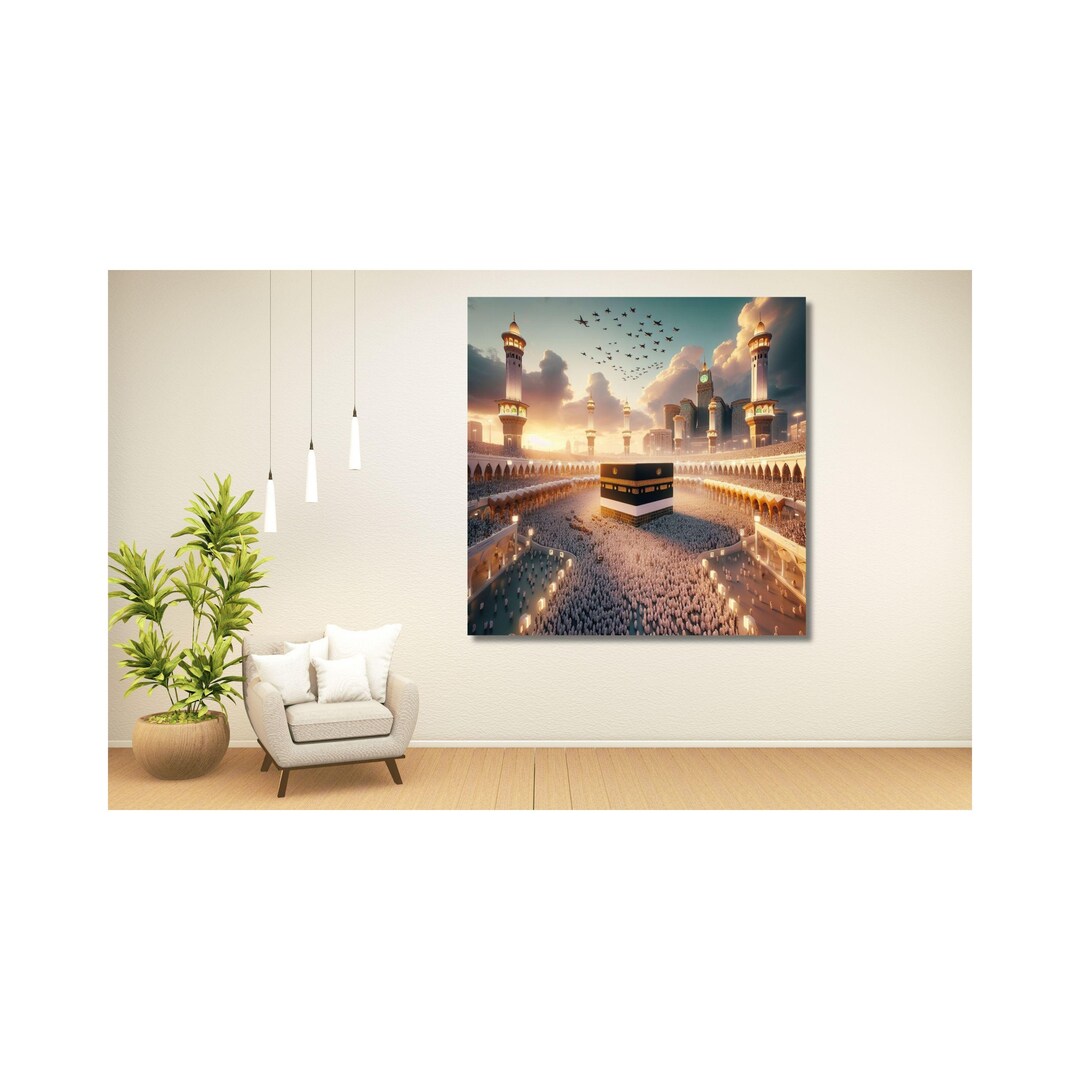 Kaaba Poster Kaaba Wall Art Islamic Poster Müslim Kaaba is Magnificent ...