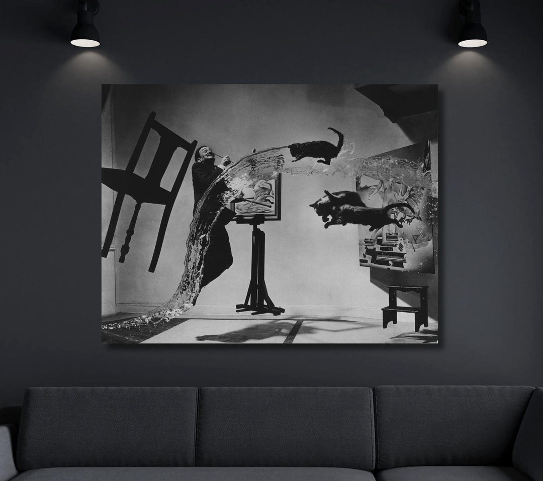 Dali Atomicus 1948 Poster,dali Atomicus Philippe Halsman Surrealist Canvas,dali Atomicus Poster ...