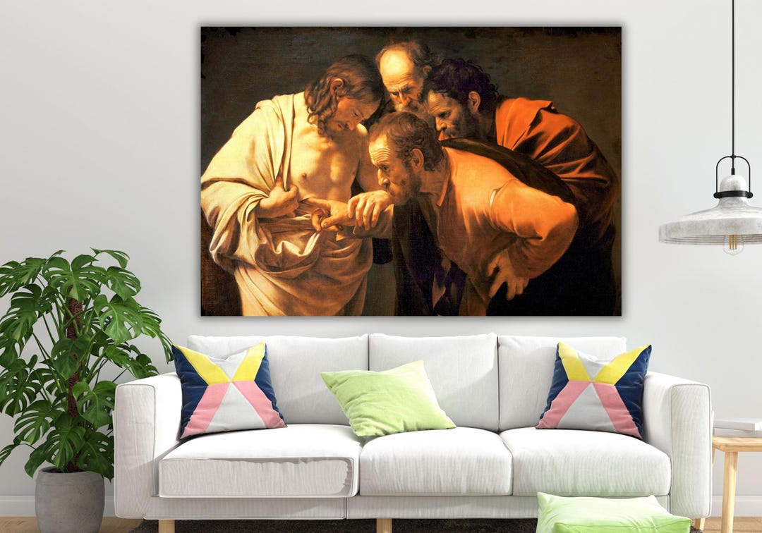 Caravaggio the Incredulity of Saint Thomas Canvas ,giclee Wall Art ...