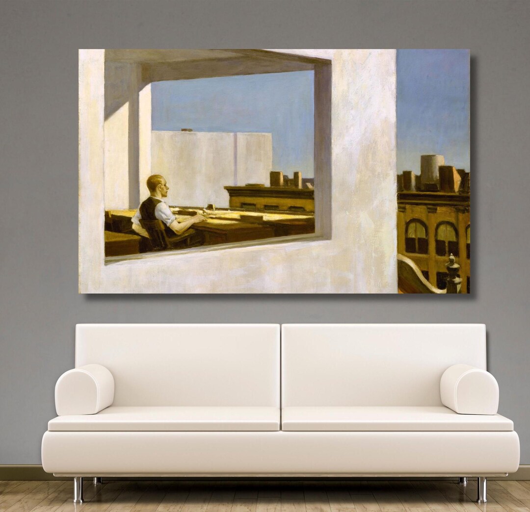 Edward Hopper Art,edward Hopper Canvas Wall Art Office in a Small City ...