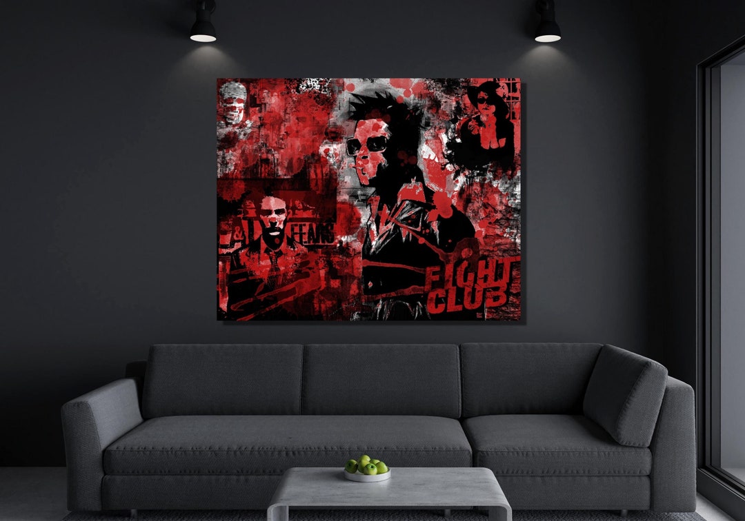 Fight Club Poster,fight Club Movie Graffiti Canvas,tyler Durden Poster ...