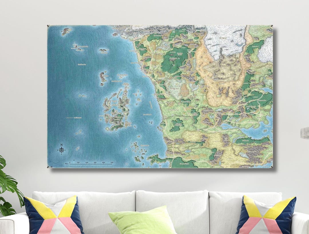 Dungeons and Dragons Map Wall Art, Dungeons & Dragons Canvas,dungeons ...