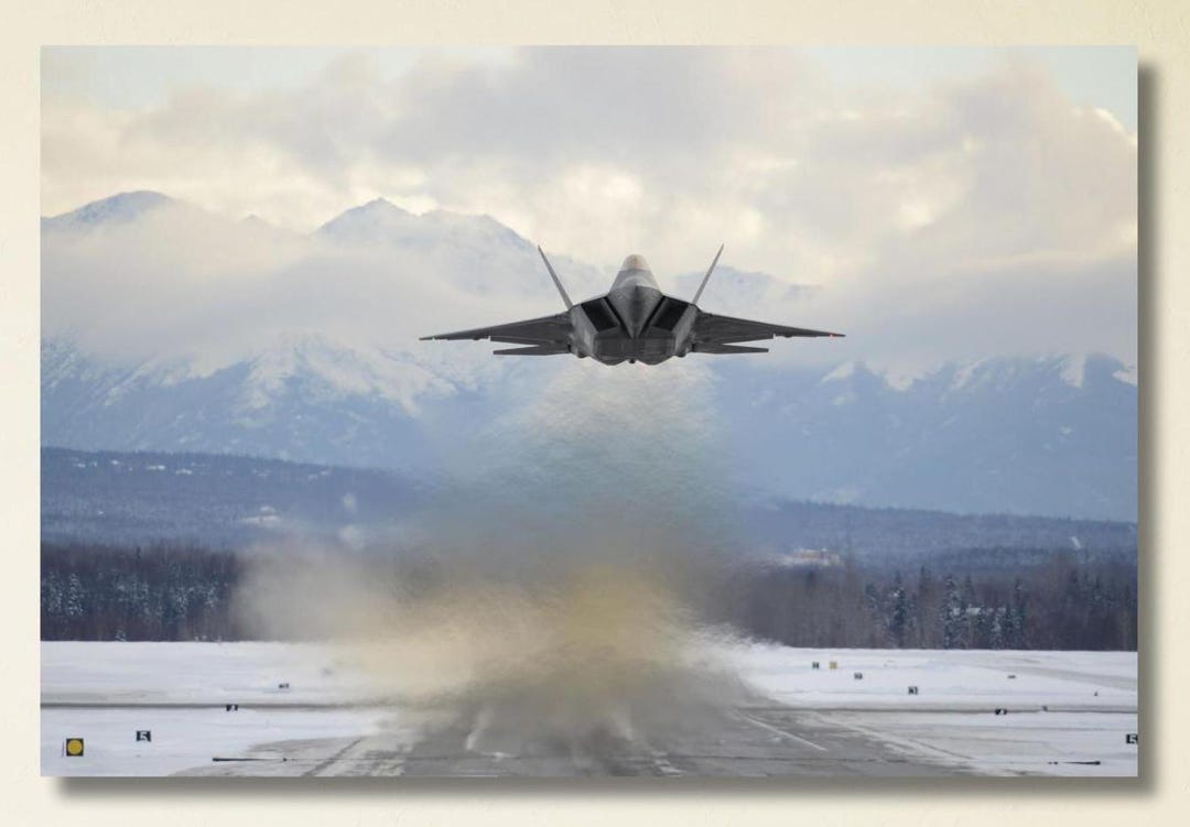 F22 Figther Printing, Fighter Jets Canvas or Poster, Aircraft Wall ...