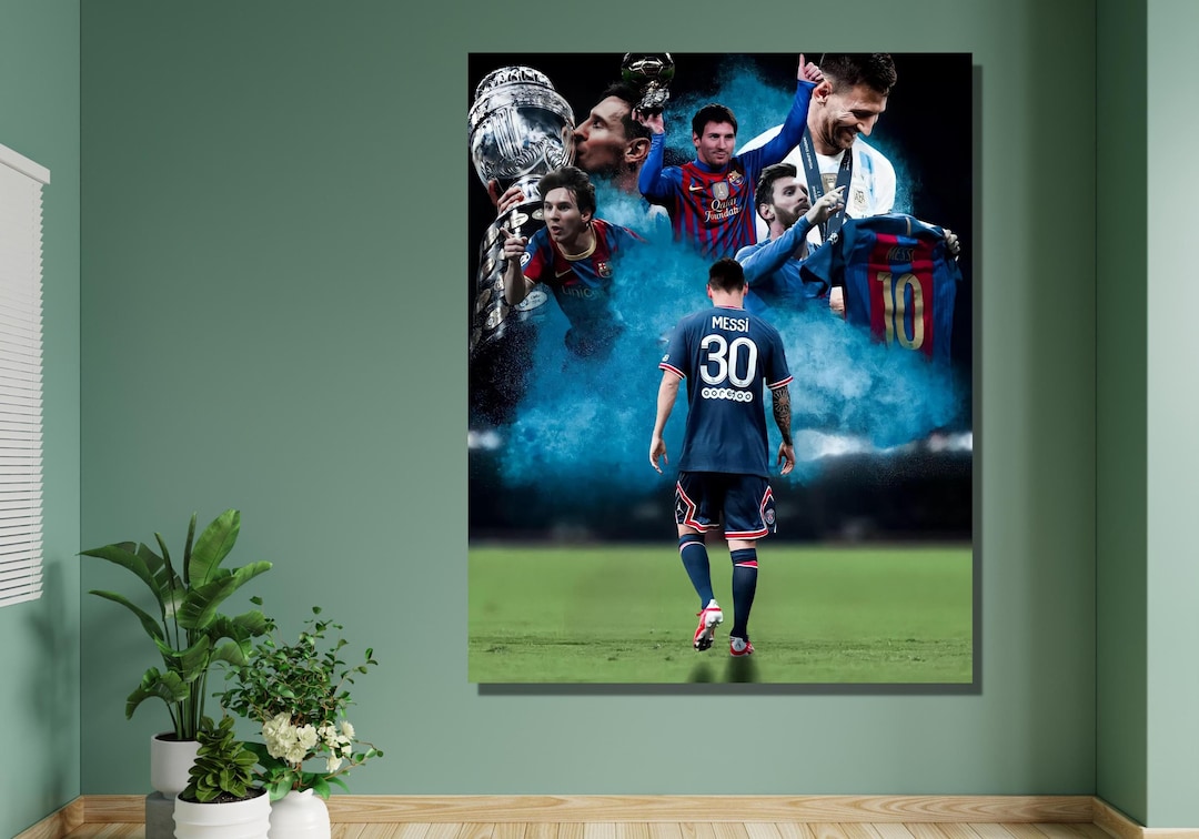 Messi Canvas Wall Art,messi Wall Art,messi,messi Poster,barcelona ...