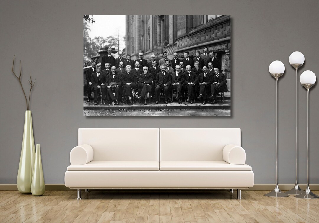 Solvay Conference 1927 Canvas,vintage Physics Poster,,solvay Conference ...