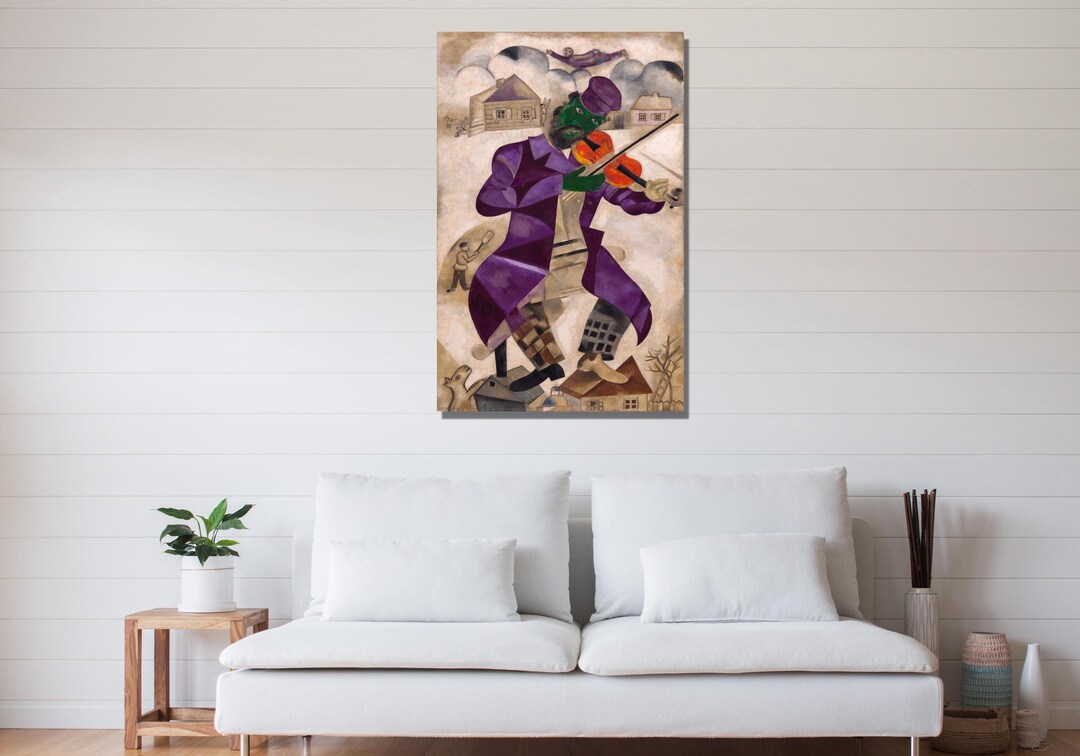 Marc CHAGALL Canvas,the Green Violinist by Marc Chagall Canvas Art ...