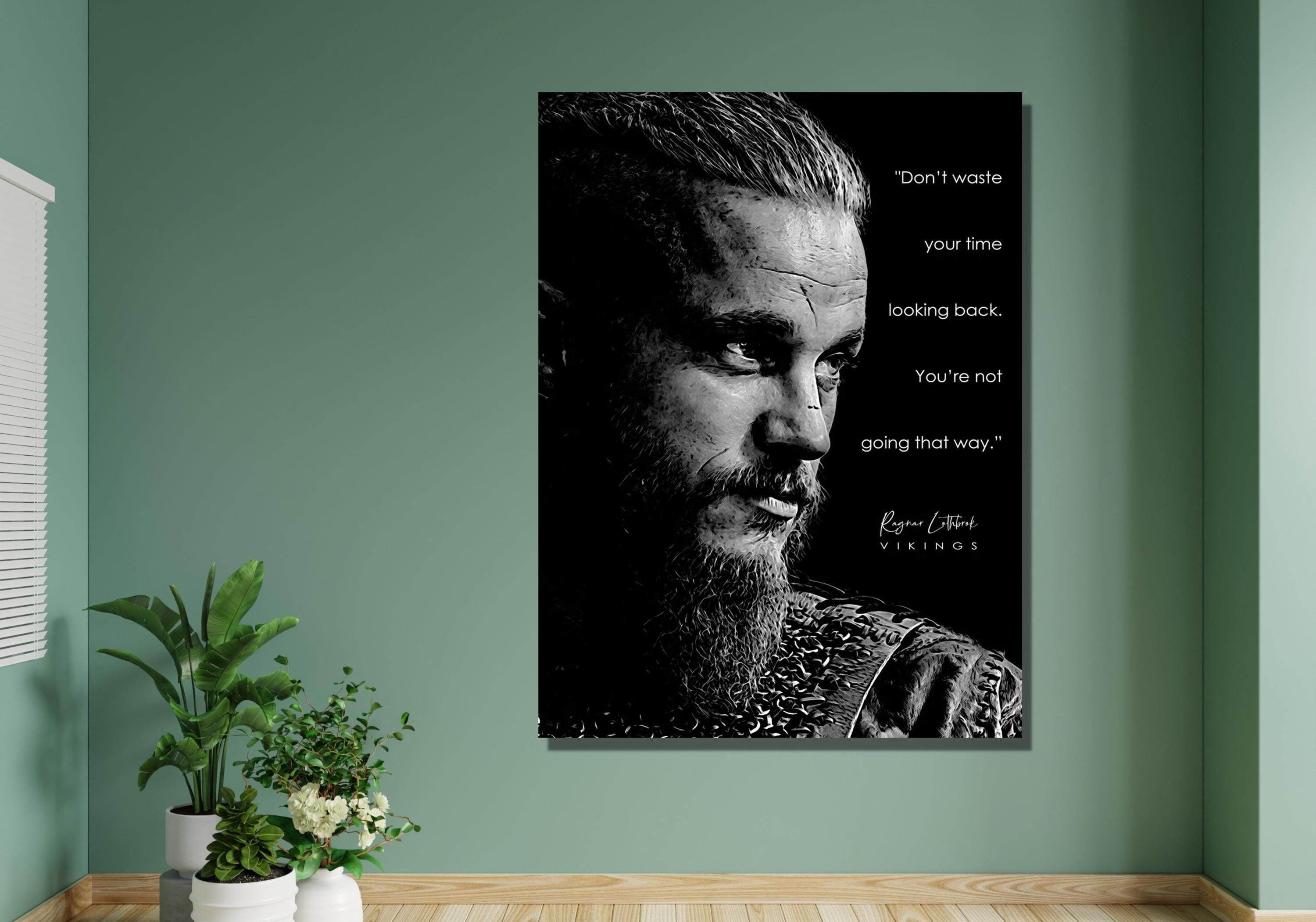 Ragnar Lodbrok Canvas, Ragnar Lodbrok Painting, Viking Canvas Art ...
